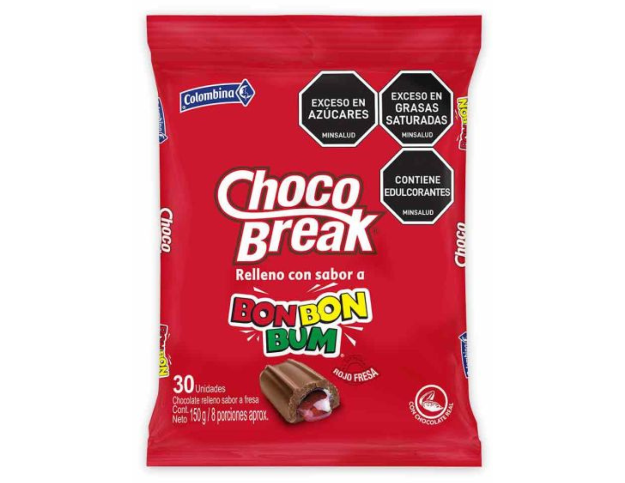Choco Break Bon Bon Bum Fresa X 30 150 gm – Canasta Express