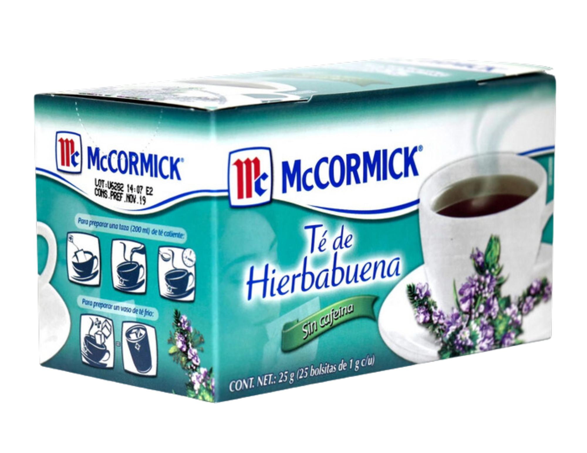 McCormick Te Hierbabuena Caja con 25 Sobres – Canasta Express