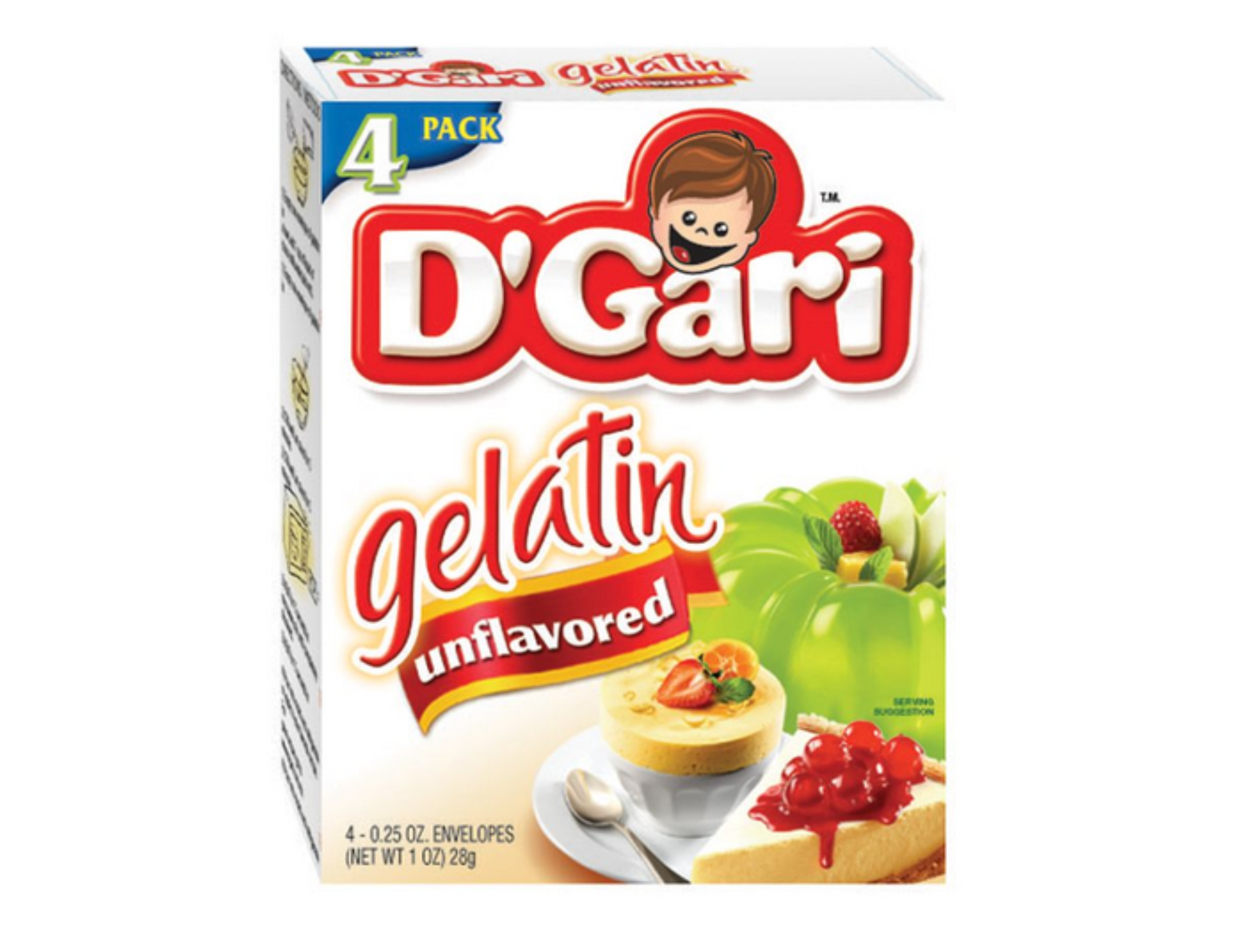 D'gari Gelatin Grenatina Unflavored 4/1 oz – Canasta Express